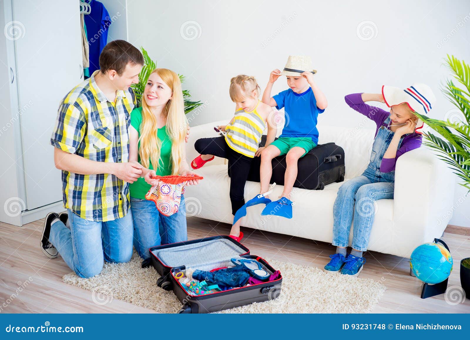 Family going on vacation stock photo. Image of father - 93231748