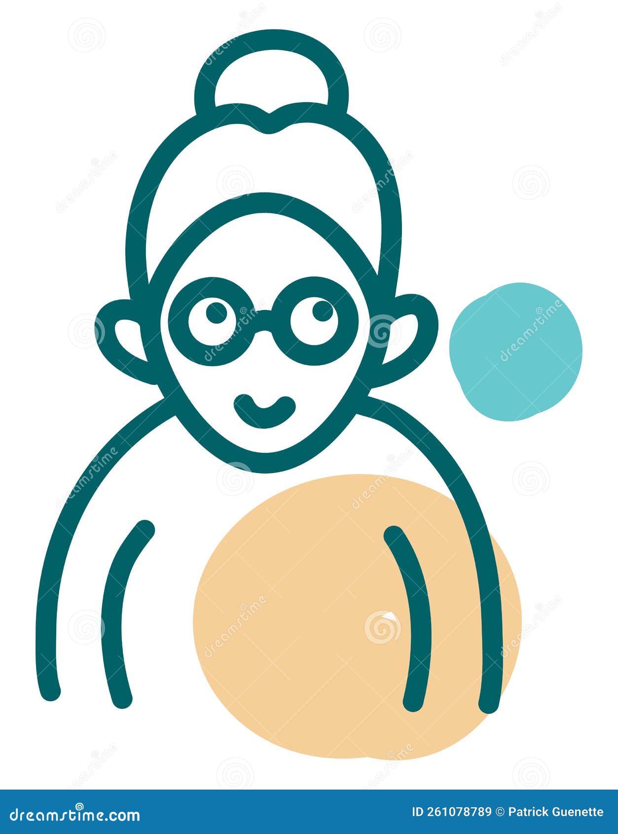 Family grandma, icon stock vector. Illustration of family - 261078789