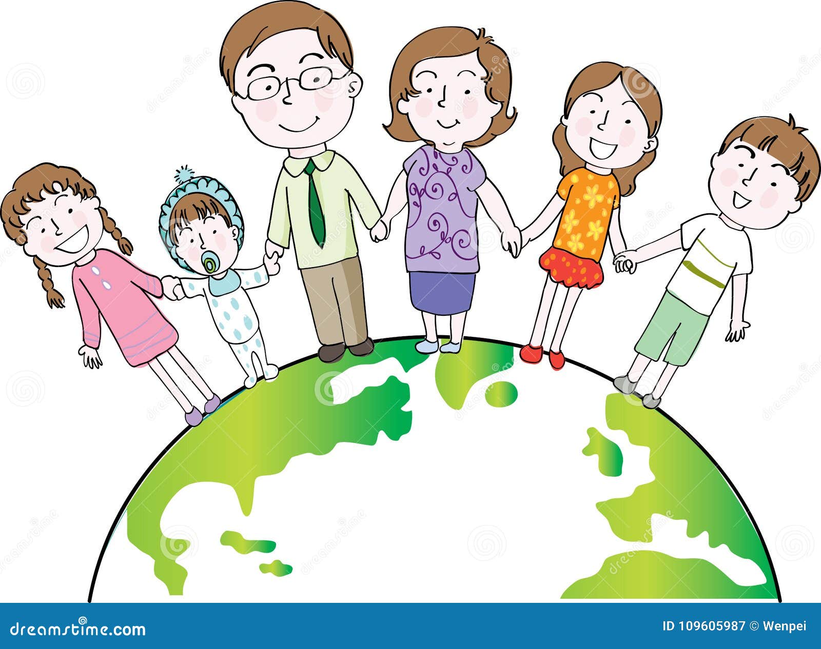 Family Group on Earth Vector Editorial Photography - Illustration of ...