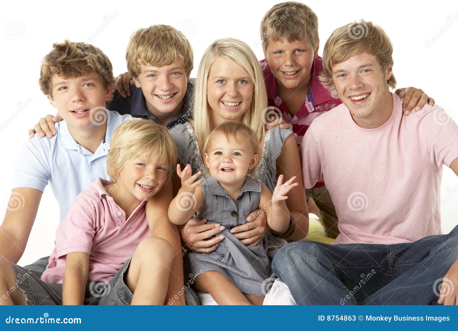Family Group Happy Together Stock Image - Image of portrait, adult: 8754863