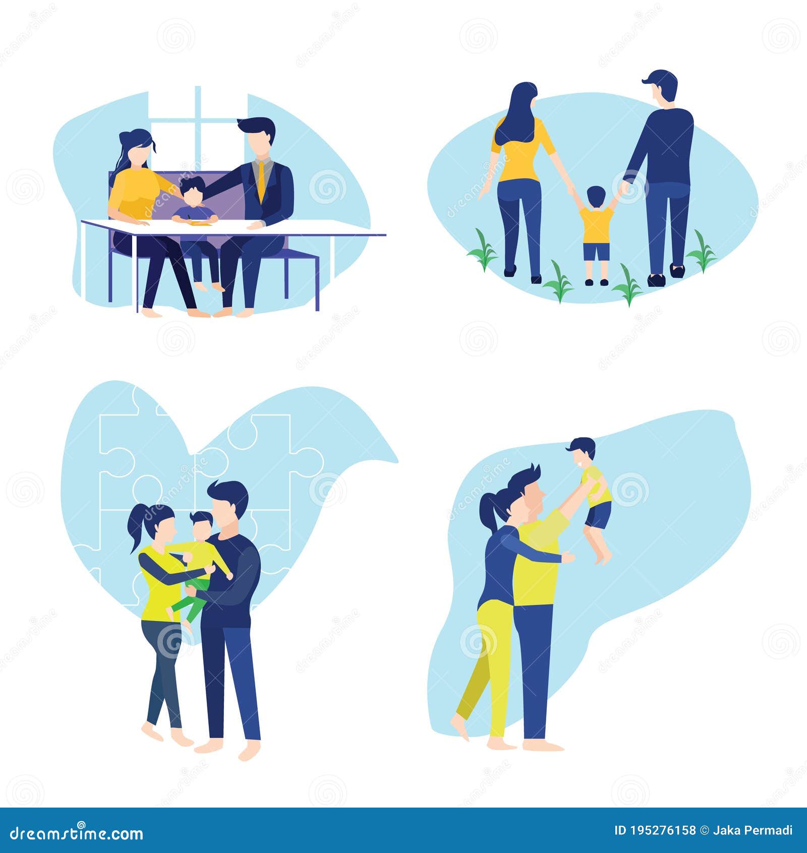 The family guide stock vector. Illustration of management - 195276158