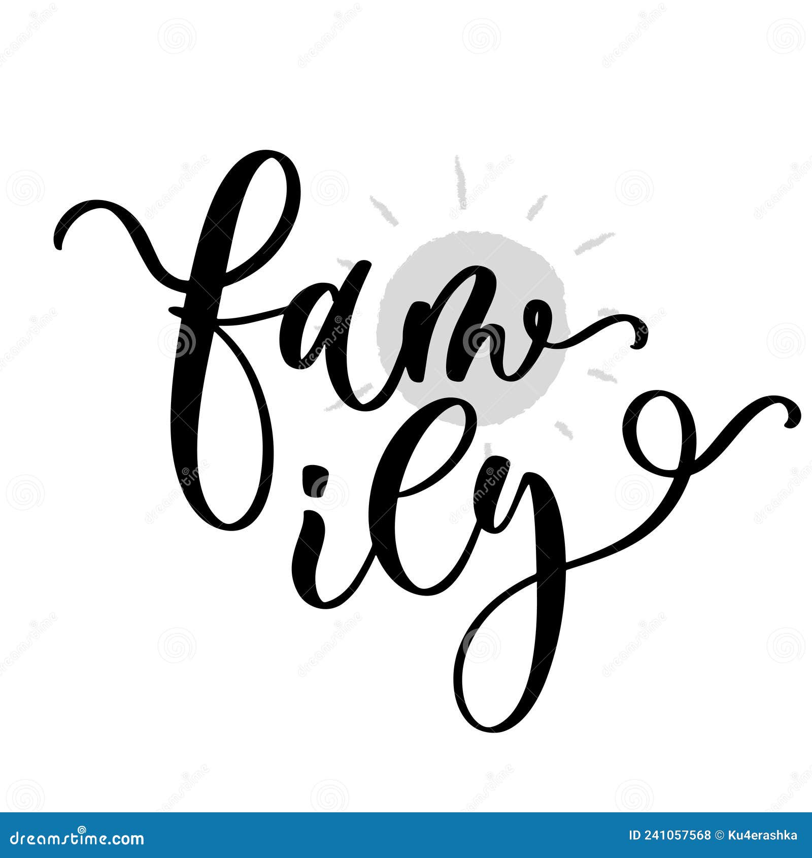 Family Hand Drawn Typography Lettering Poster. Stock Vector ...