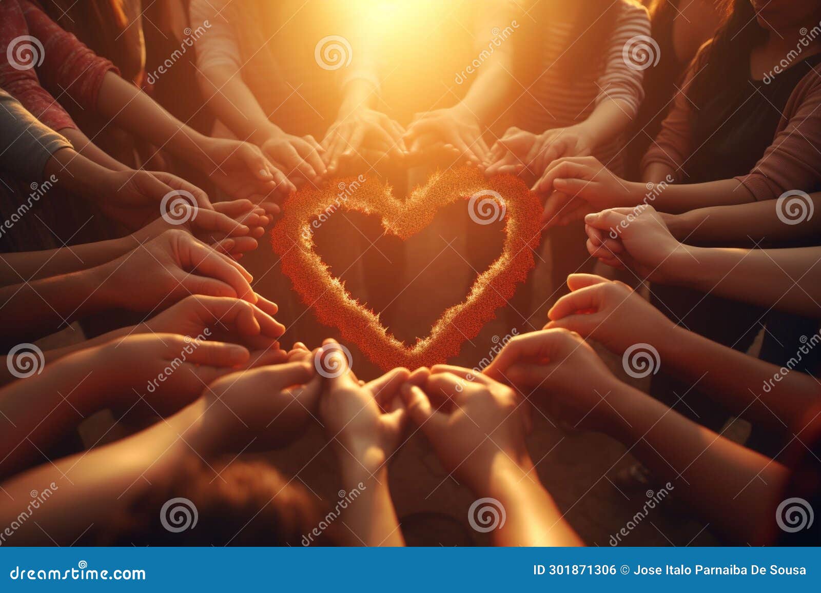 Family Hands Forming Heart of Remembrance Family Stock Illustration ...