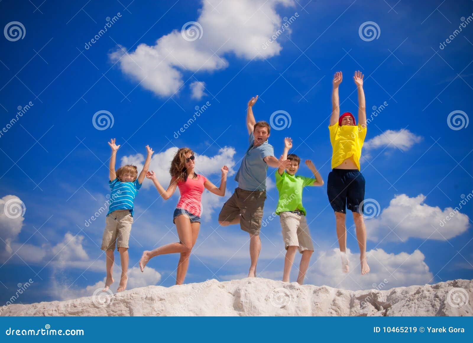 Family happy jump stock image. Image of summer, brother - 10465219