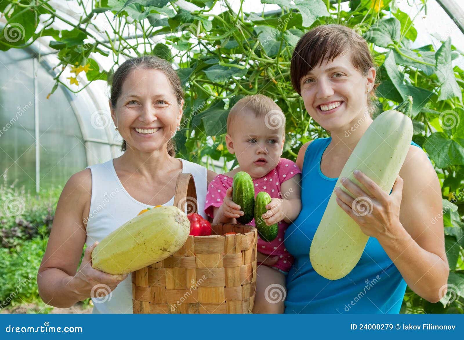 Family with harvest stock image. Image of picking, child - 24000279