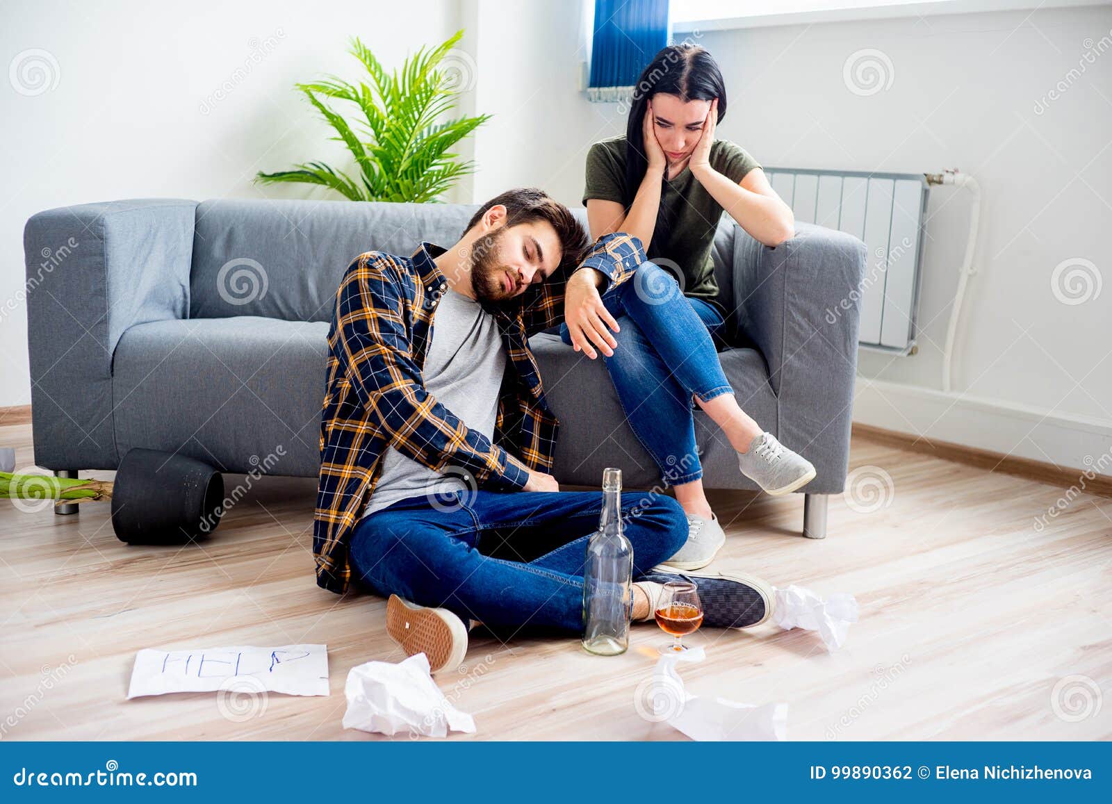 Alcohol addicted husband stock photo. Image of male, bleakness - 99890362