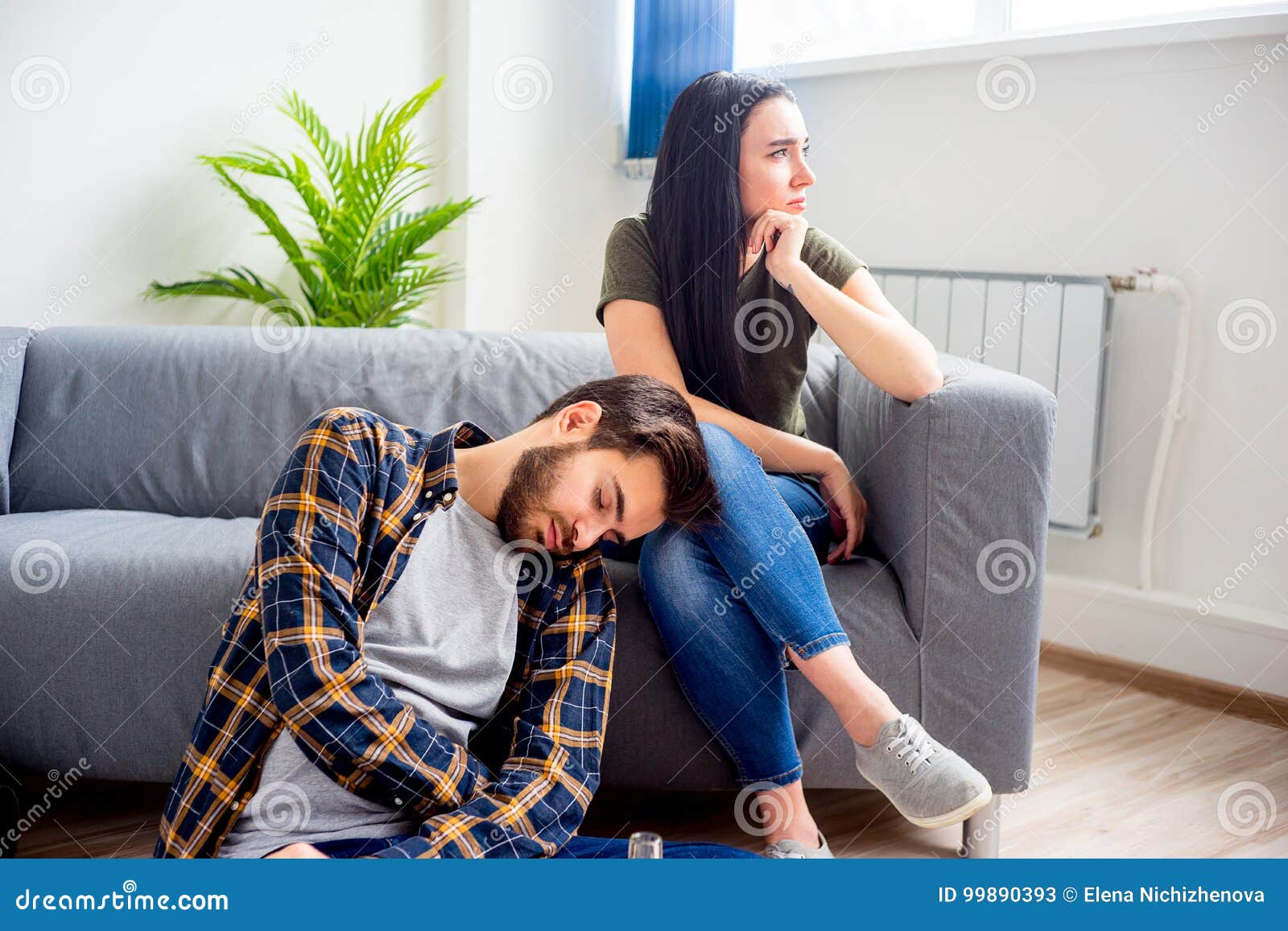 Alcohol addicted husband stock image. Image of alcoholism - 99890393