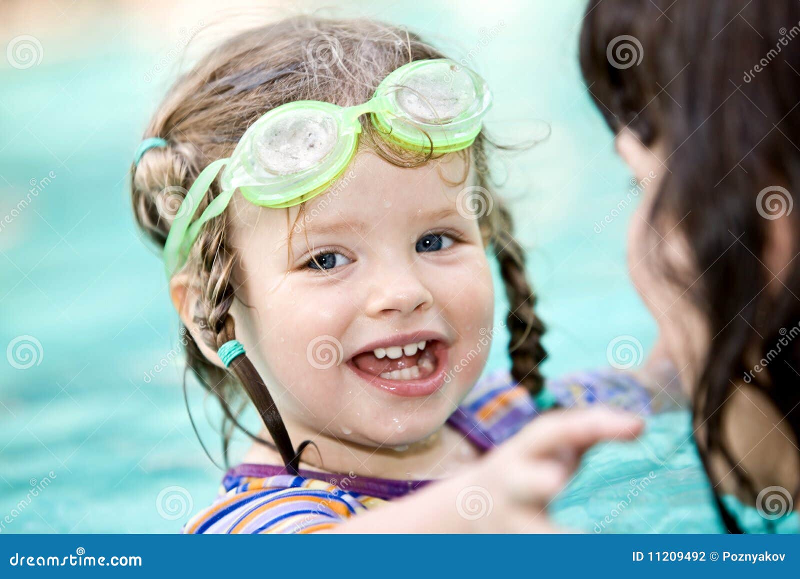 Family Have Rest in Swimming Pool. Stock Photo - Image of background ...
