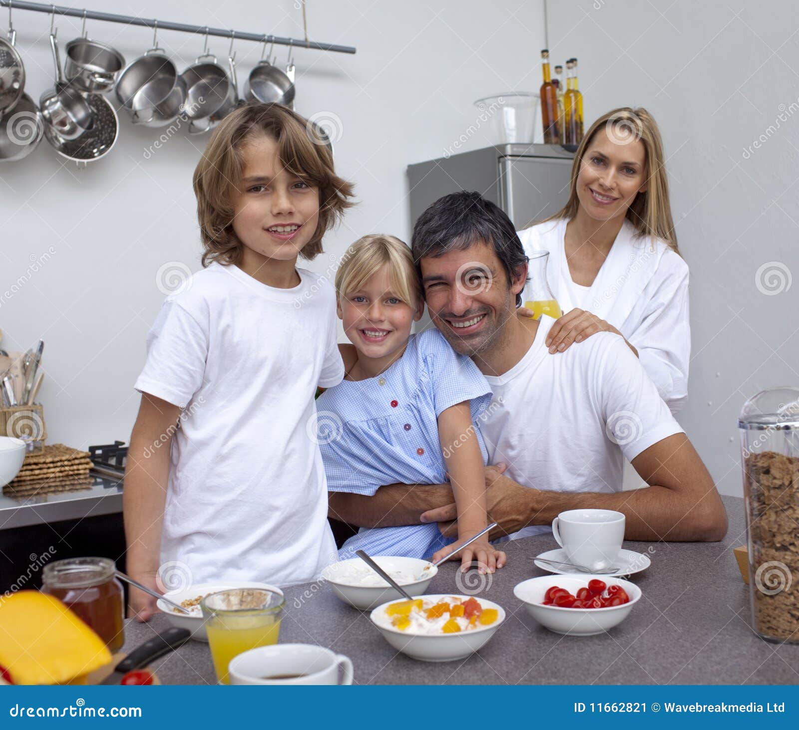 Family Having Breakfast Together Stock Image - Image of love, child ...
