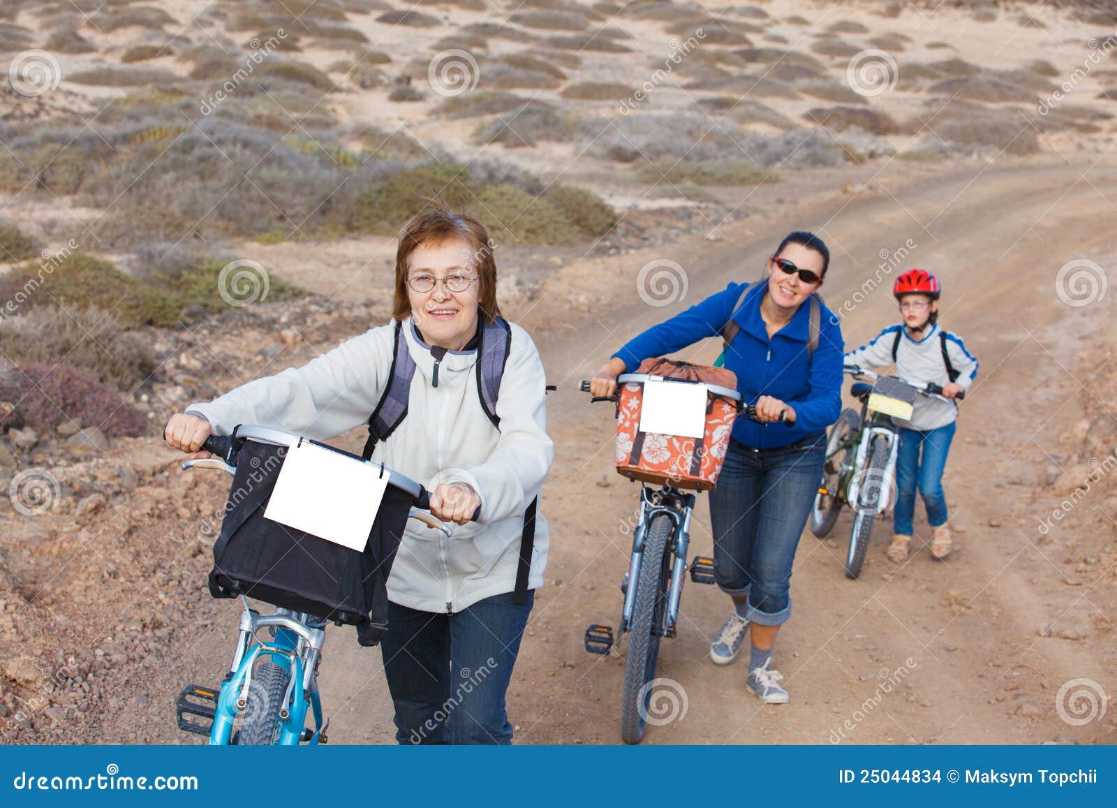 Family Having a Excursion on Their Bikes Stock Photo - Image of ...