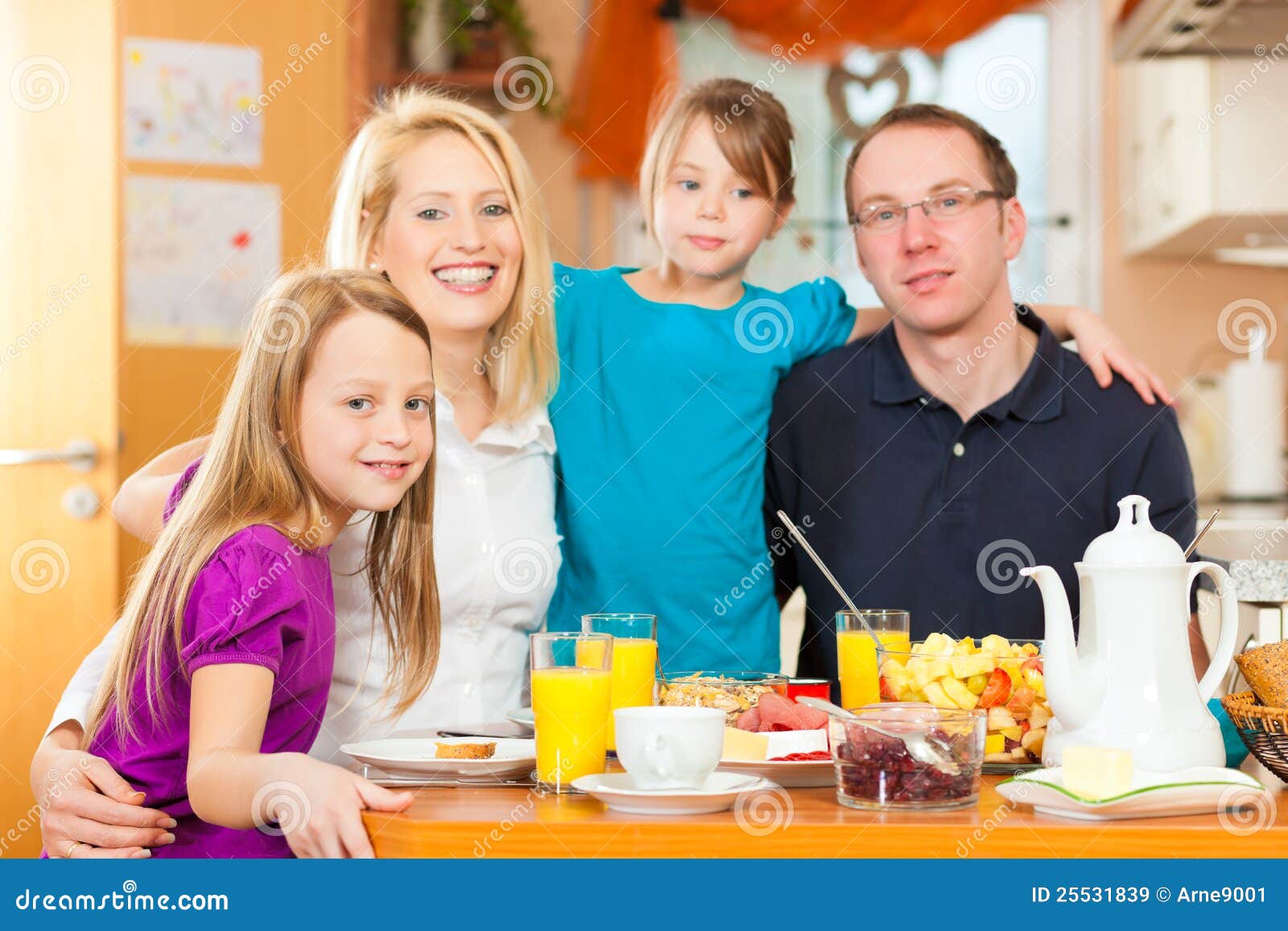 Family Having Food for Breakfast Stock Image - Image of morning ...