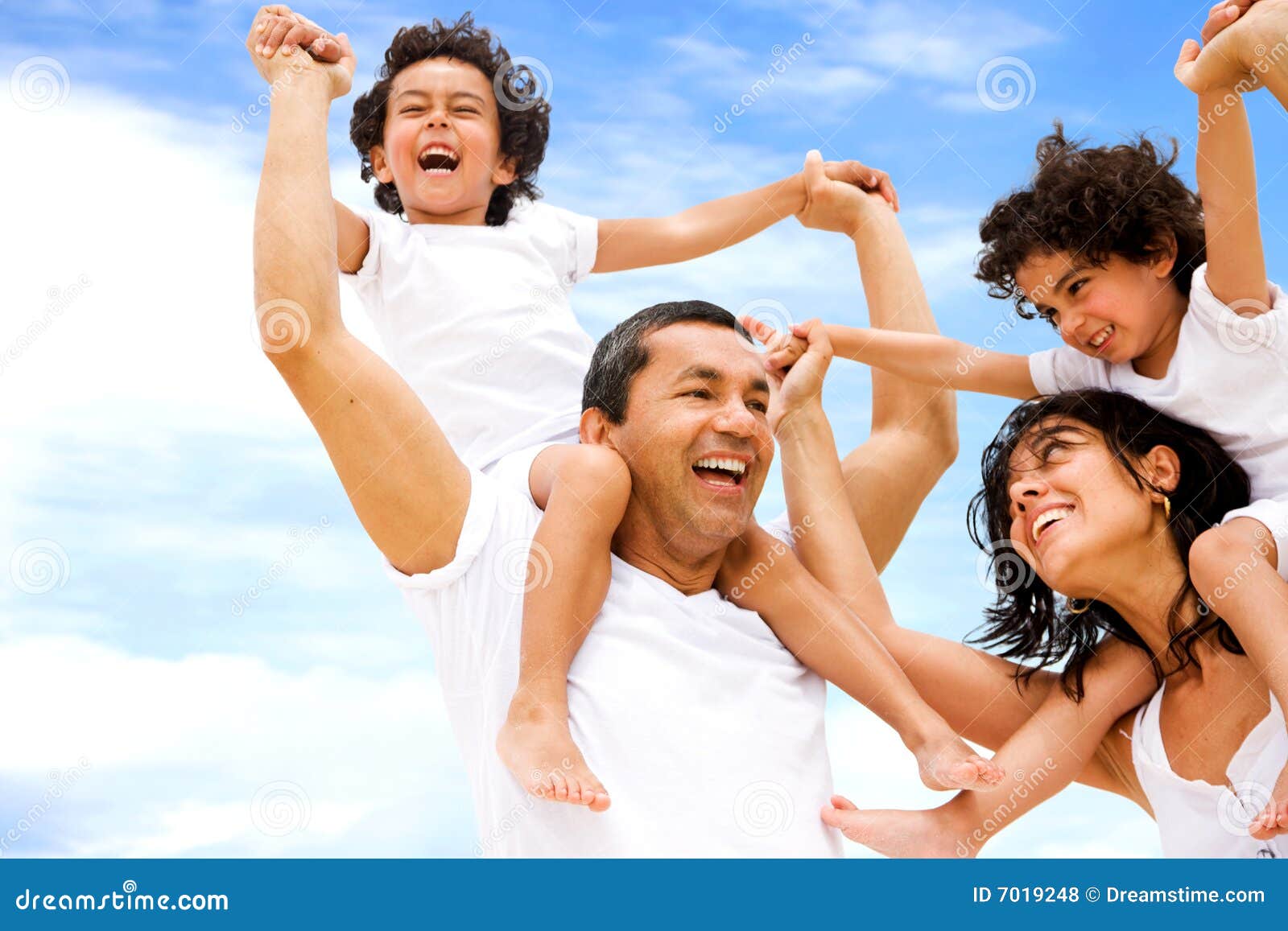 Family having fun stock photo. Image of white, children - 7019248