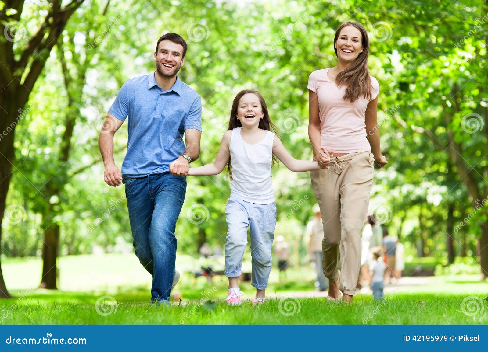 Family Having Fun in Park stock image. Image of people - 42195979