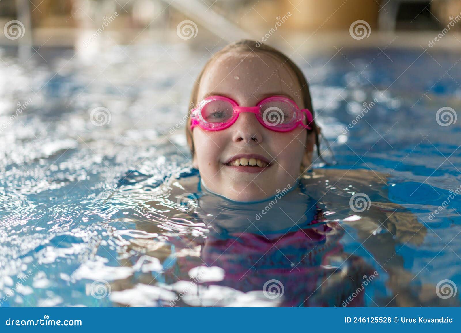 Girl having fun in pool stock photo. Image of touristic - 246125528