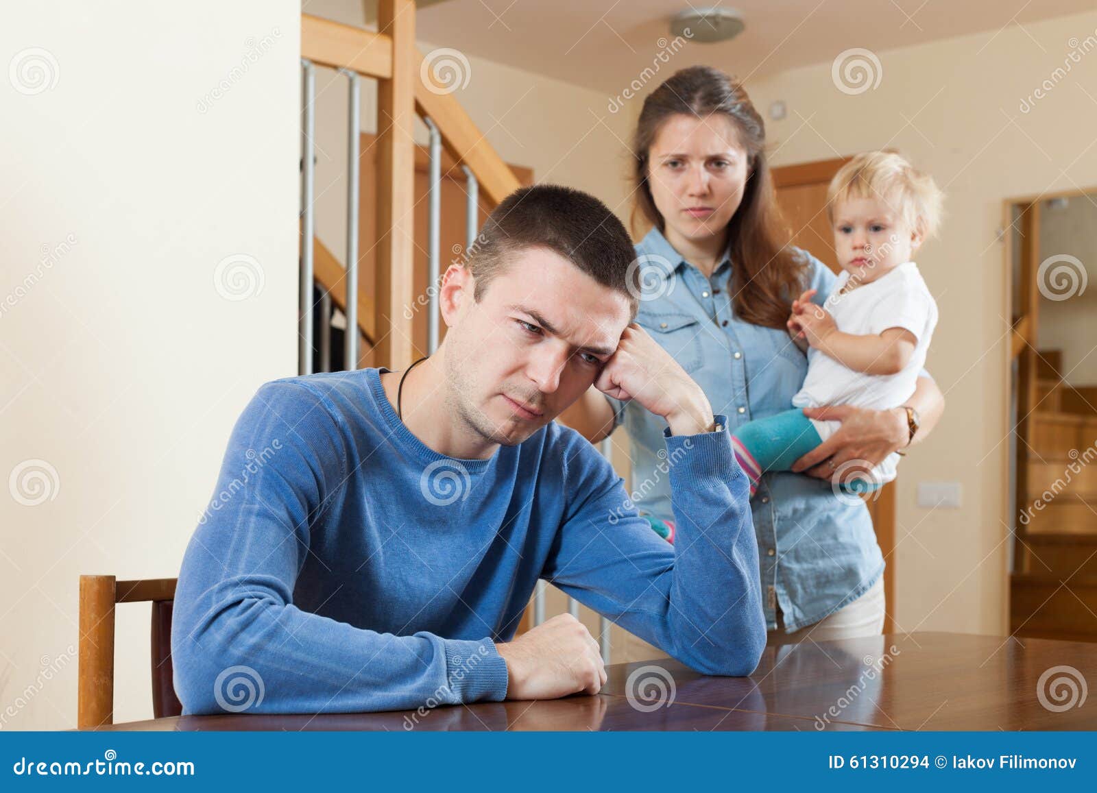 Family Having Quarrel at Home Stock Photo - Image of family, ordinary ...