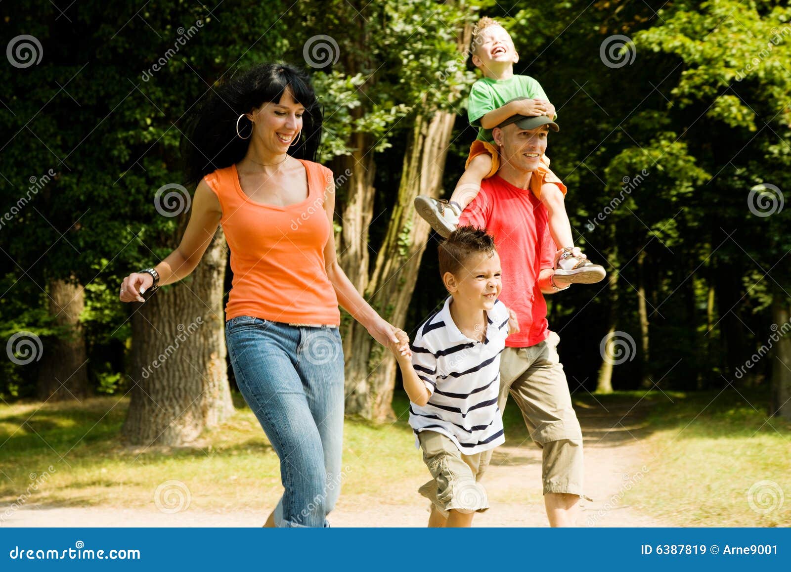 Family having a walk stock image. Image of frolic, rural - 6387819