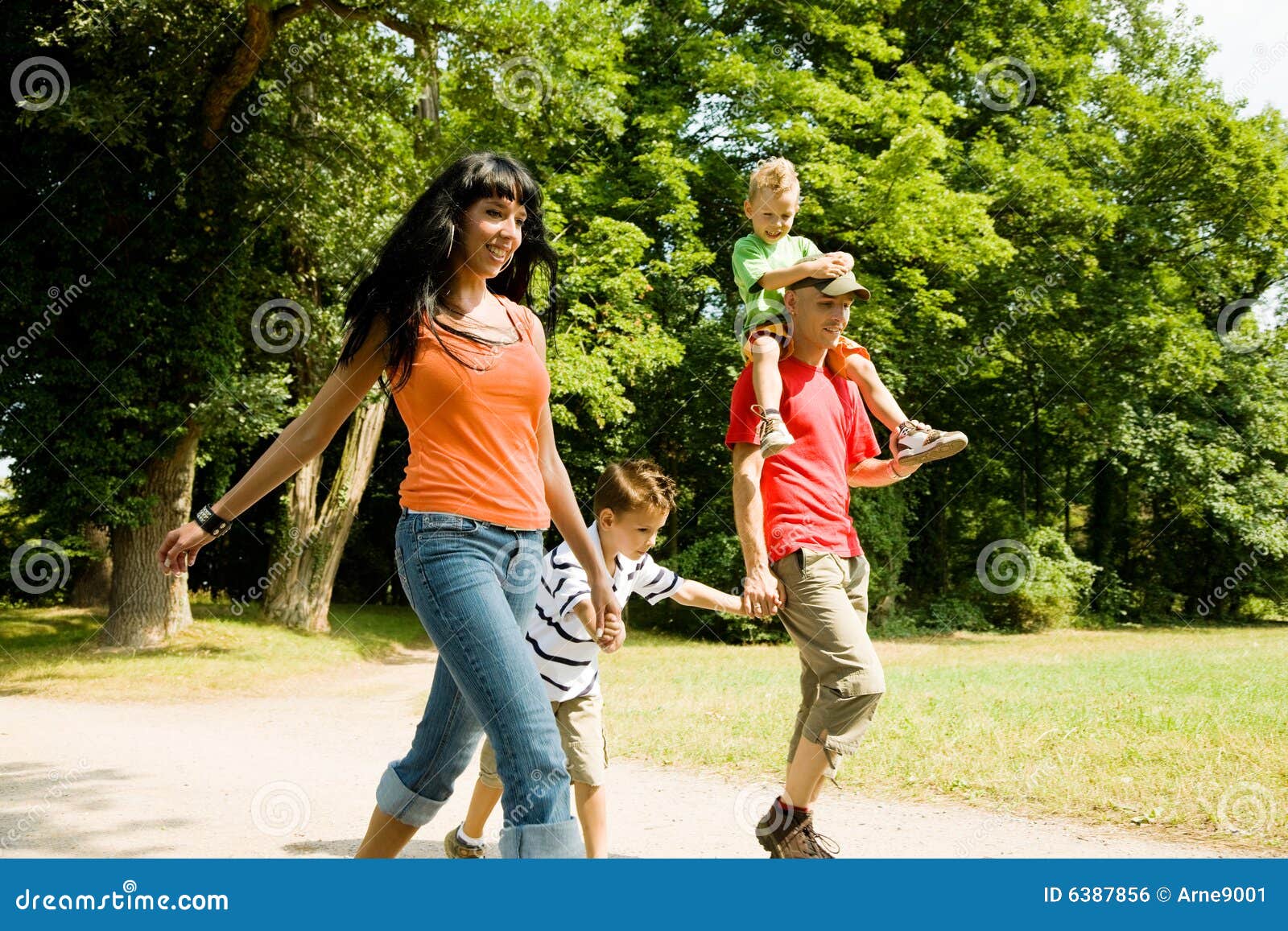 Family having a walk stock photo. Image of group, cheerful - 6387856
