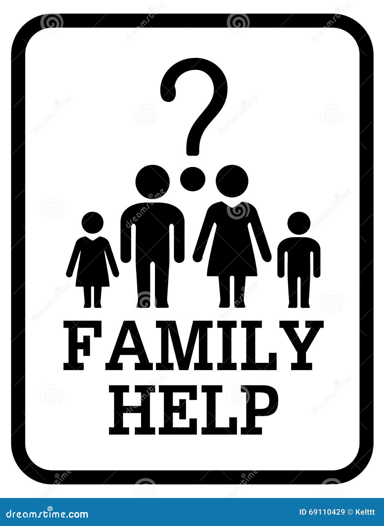 Family help symbol stock vector. Illustration of pact - 69110429