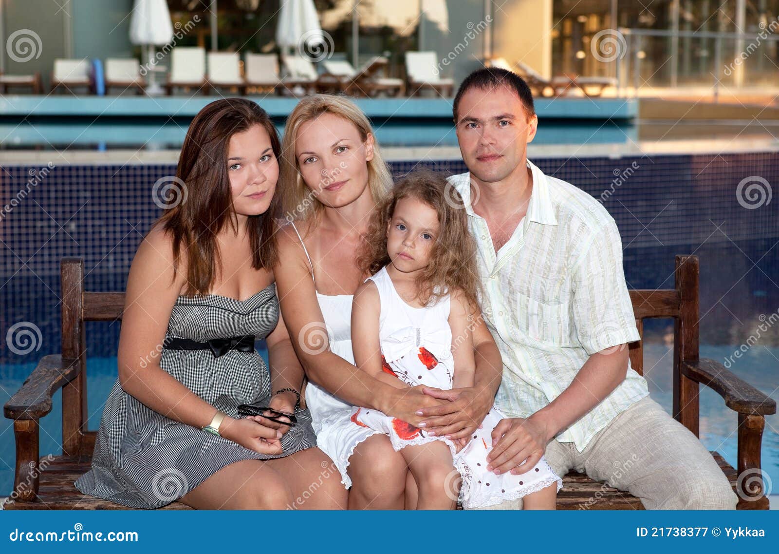 Family Holiday in the Evening Stock Image - Image of sister, child ...