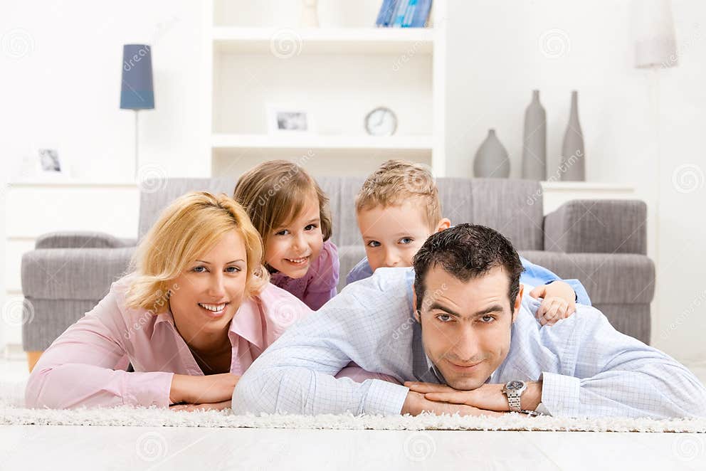 Family at home stock photo. Image of comfort, kids, family - 10002826