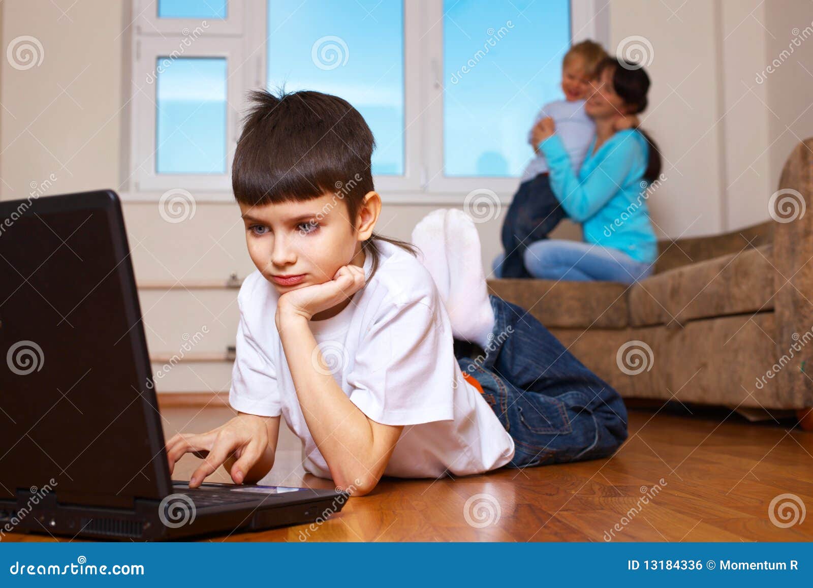 Family at home stock photo. Image of little, happiness - 13184336