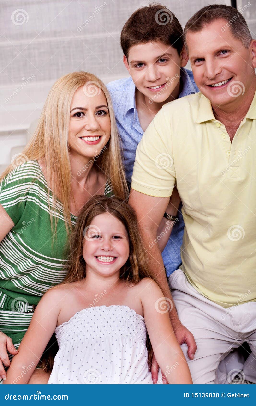 Family at home stock photo. Image of portrait, kids, beautiful - 15139830