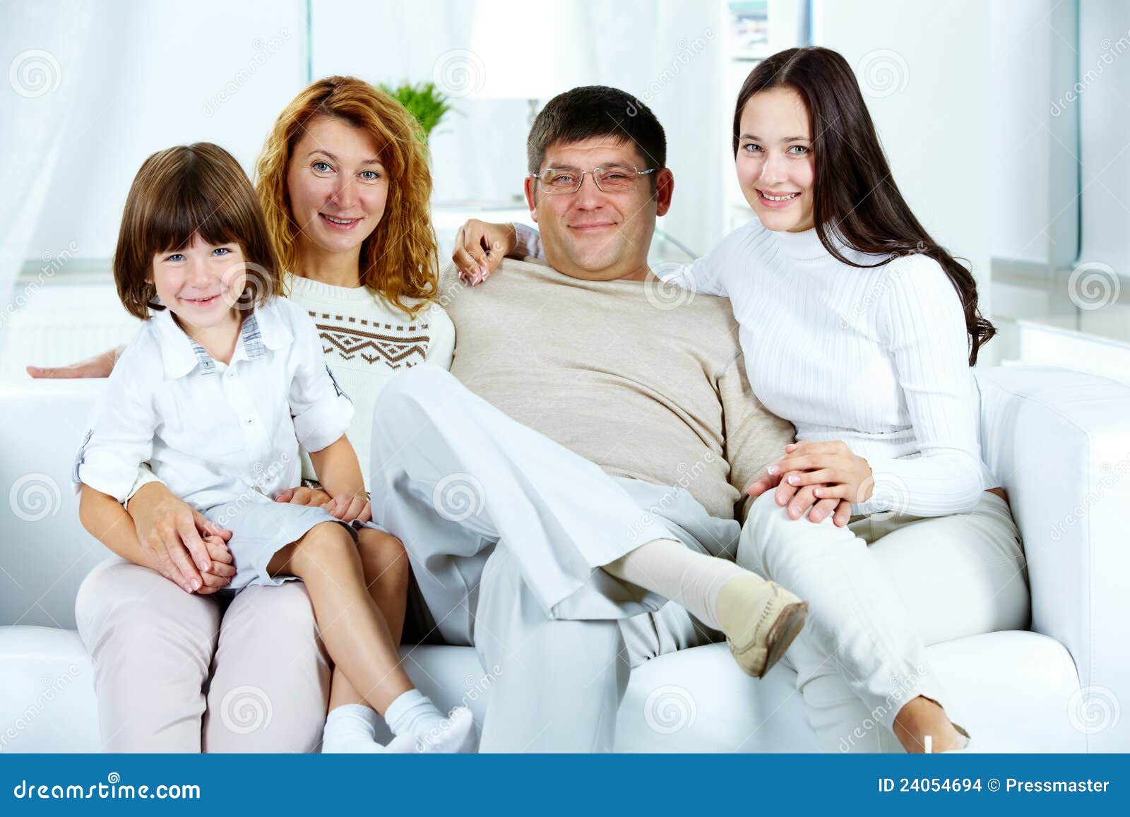 Family at home stock photo. Image of child, affectionate - 24054694