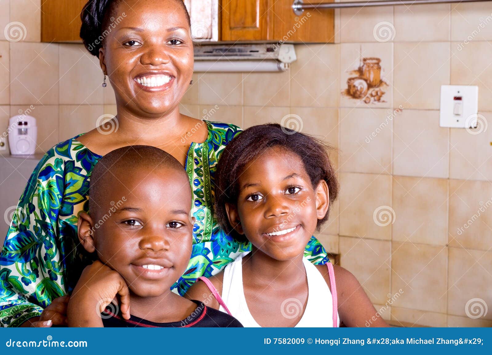 Family at home stock image. Image of adult, african, inside - 7582009