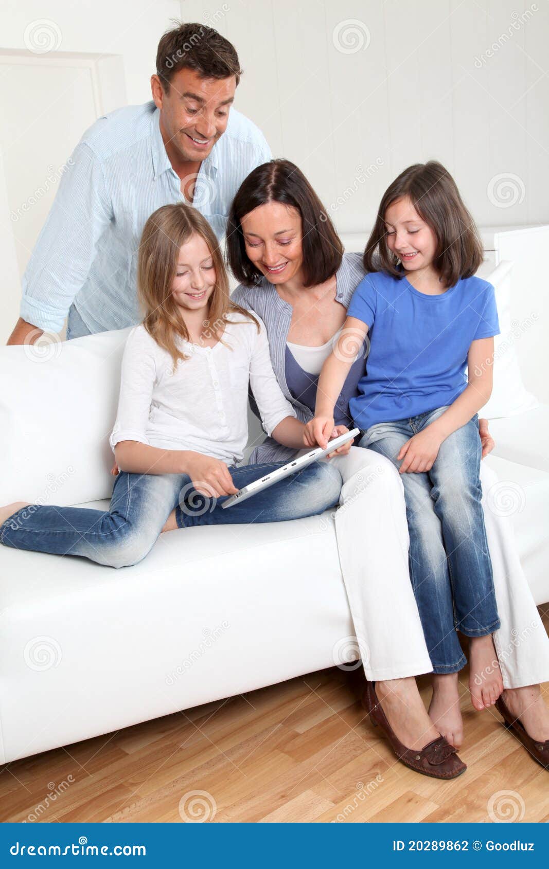Family at Home and Technology Stock Photo - Image of technology, home ...