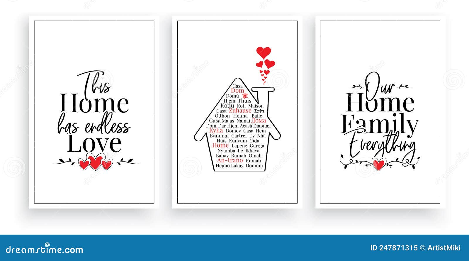 This Home Has Endless Love, Our Home Family Everything Stock Vector ...