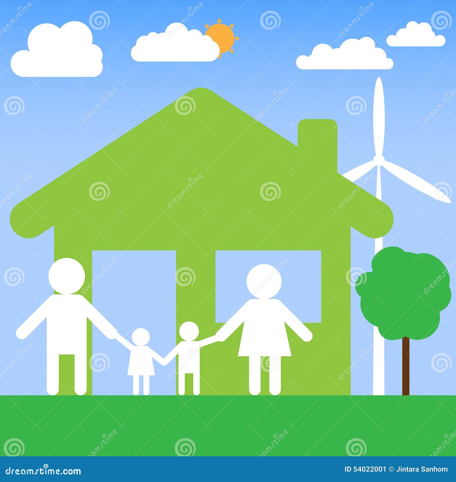 Family home vector design stock vector. Illustration of people - 54022001