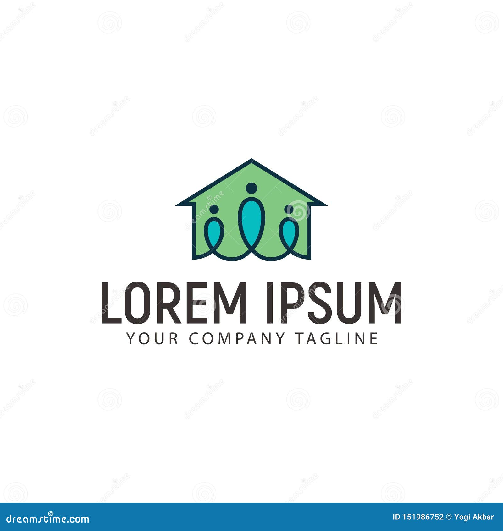 Family Homes Logo Design Concept Template Stock Vector - Illustration ...