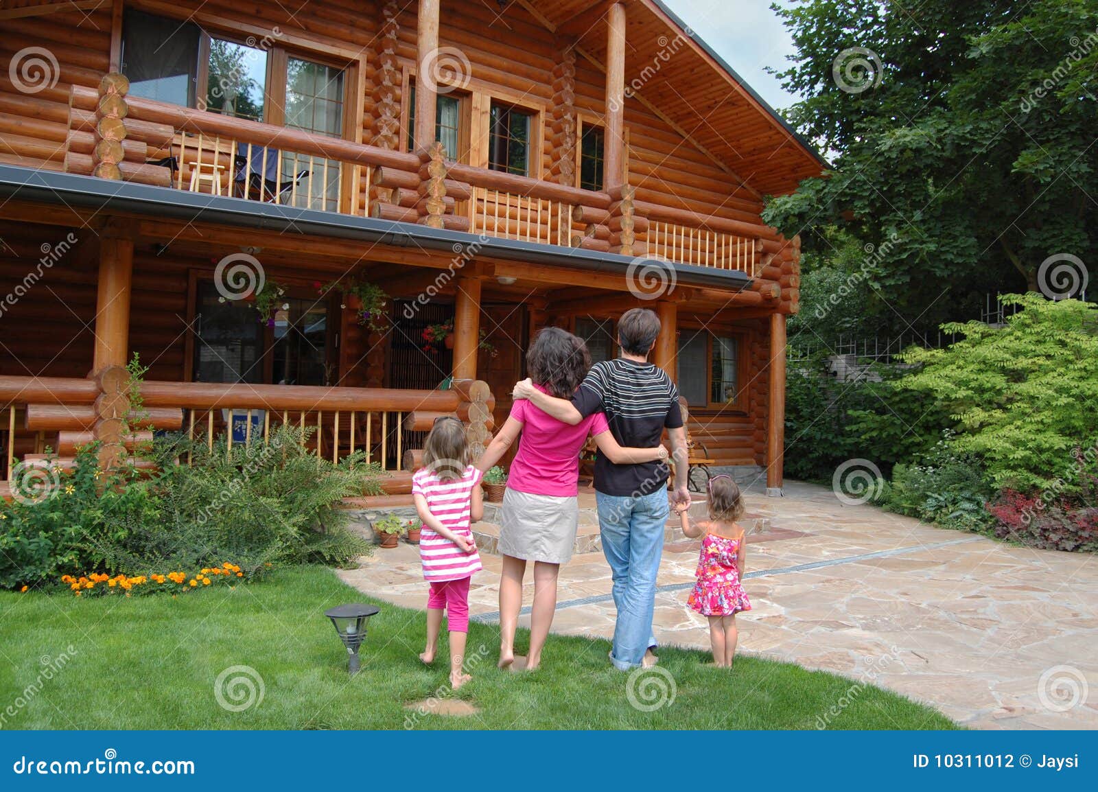 Family house stock photo. Image of mother, family, grass - 10311012