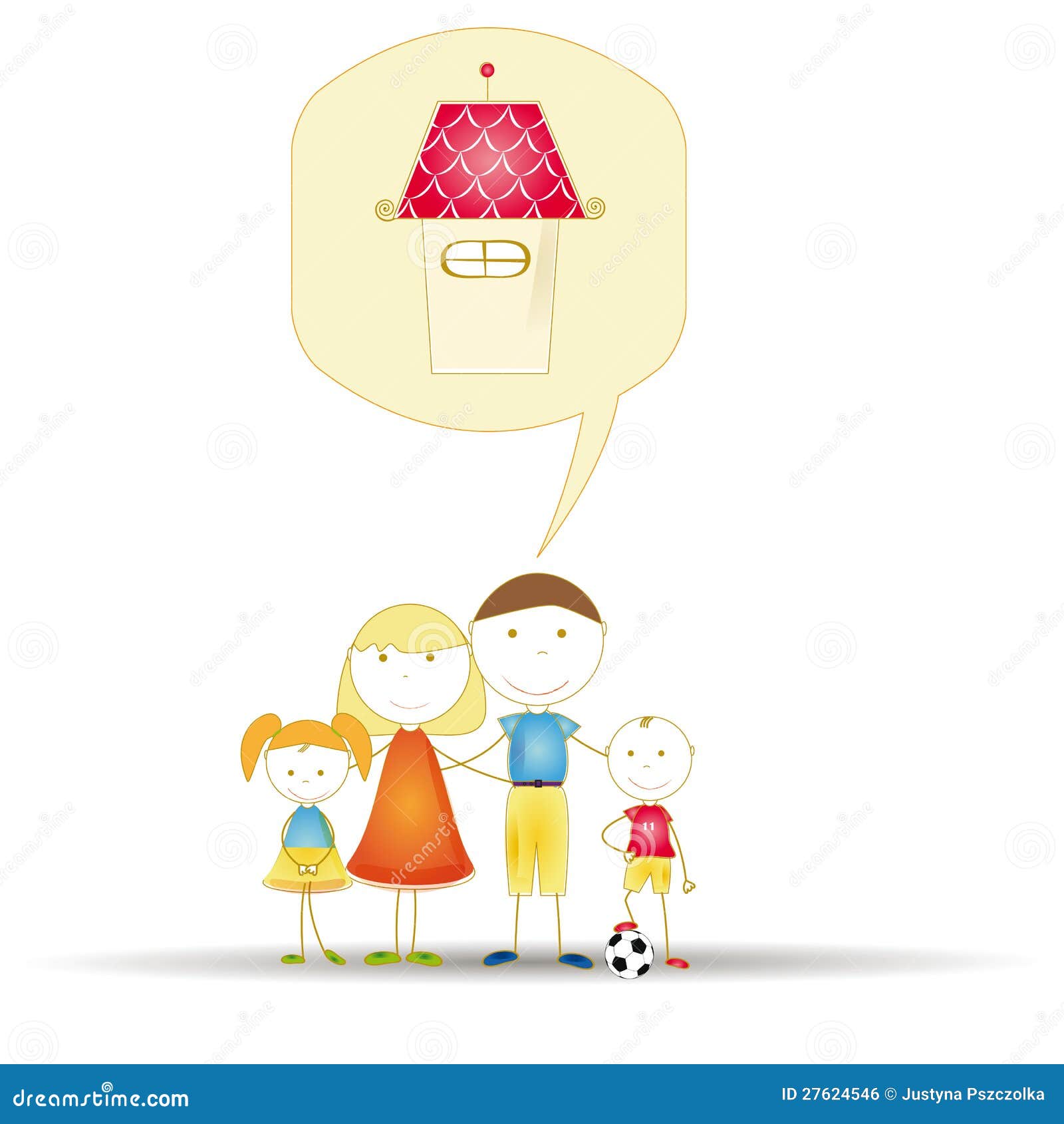 Family house stock vector. Illustration of animated, group - 27624546