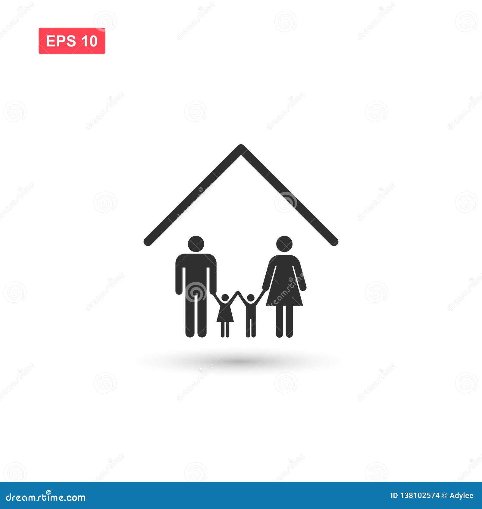 Family House Icon Vector Design Isolated 2 Stock Vector - Illustration ...