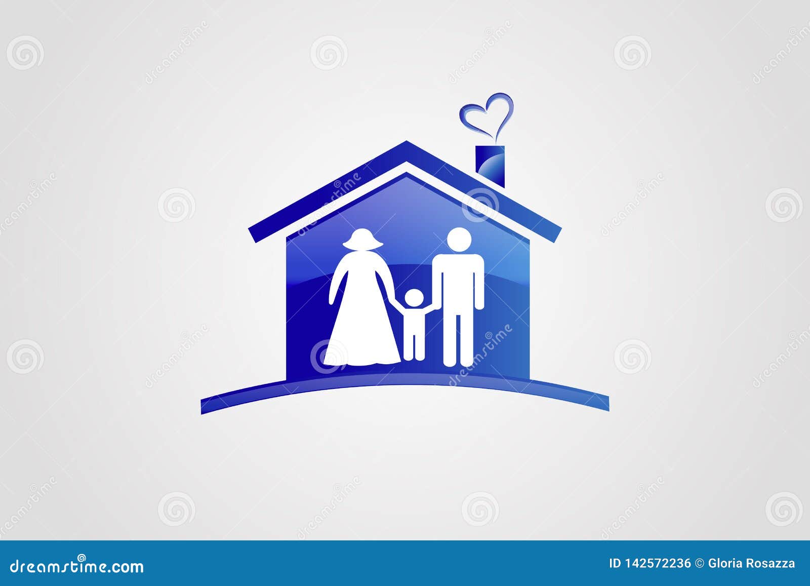 Family and House Logo Vector Stock Vector - Illustration of estate ...