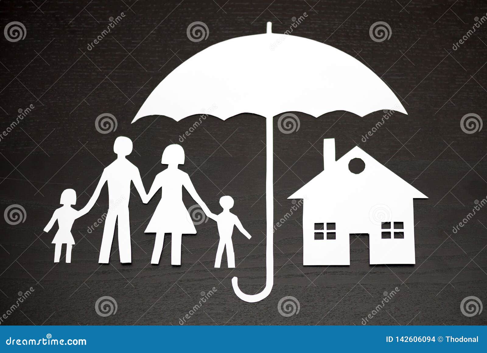 Family and House Protection Coverage Concept Stock Photo - Image of ...
