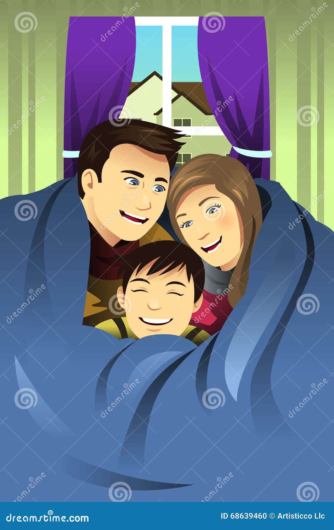 Family Hugging Together stock vector. Illustration of male - 68639460