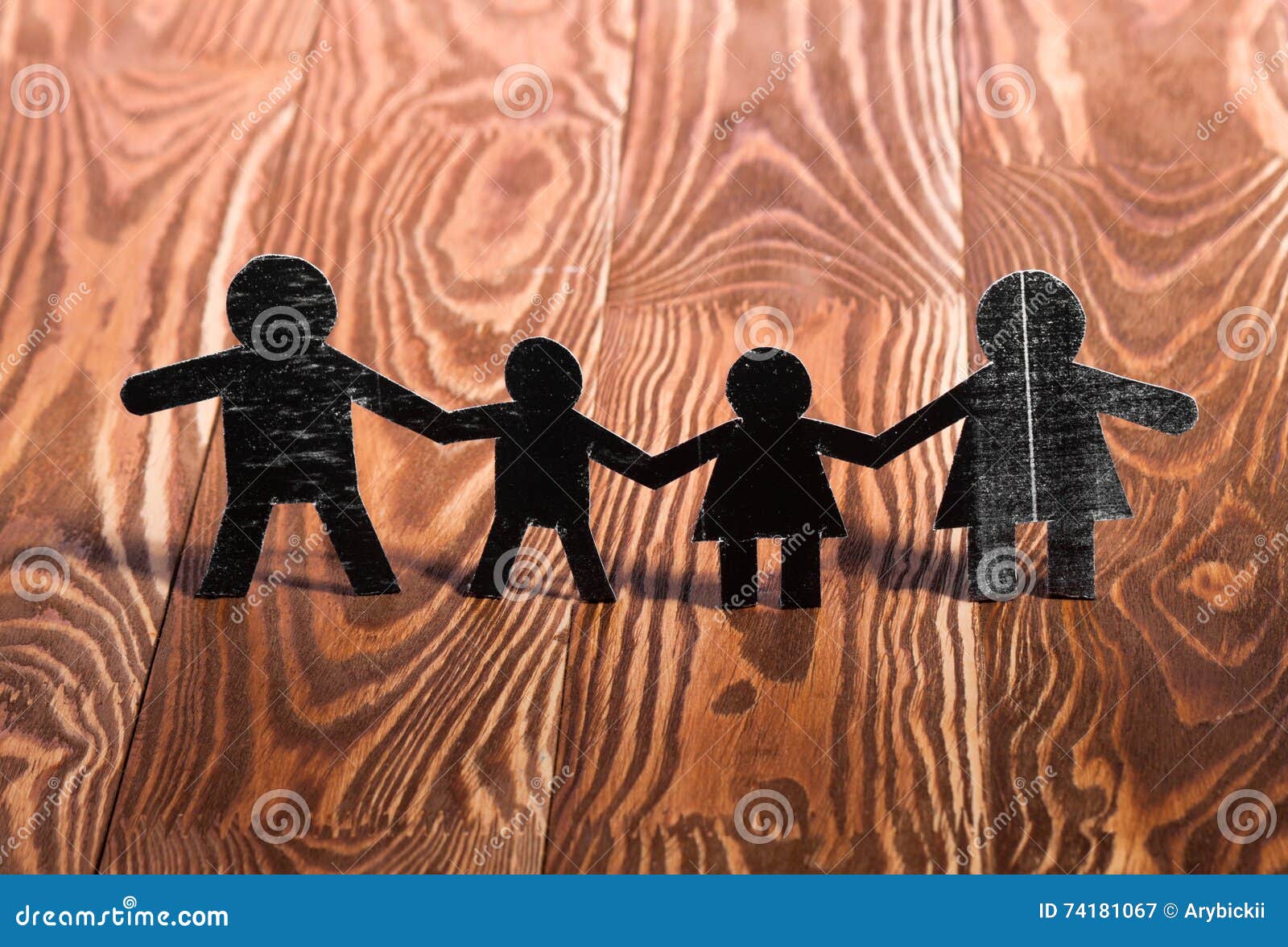 Family of human paper. stock image. Image of mother, childhood - 74181067