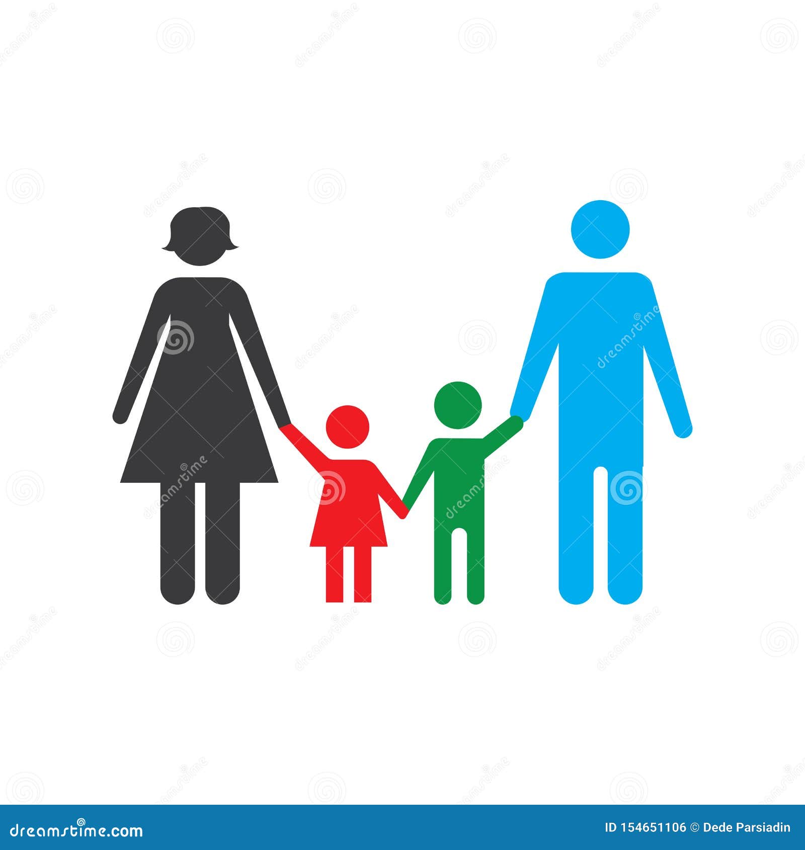 Family Icon Design Template Vector Graphic Illustration Stock Vector ...
