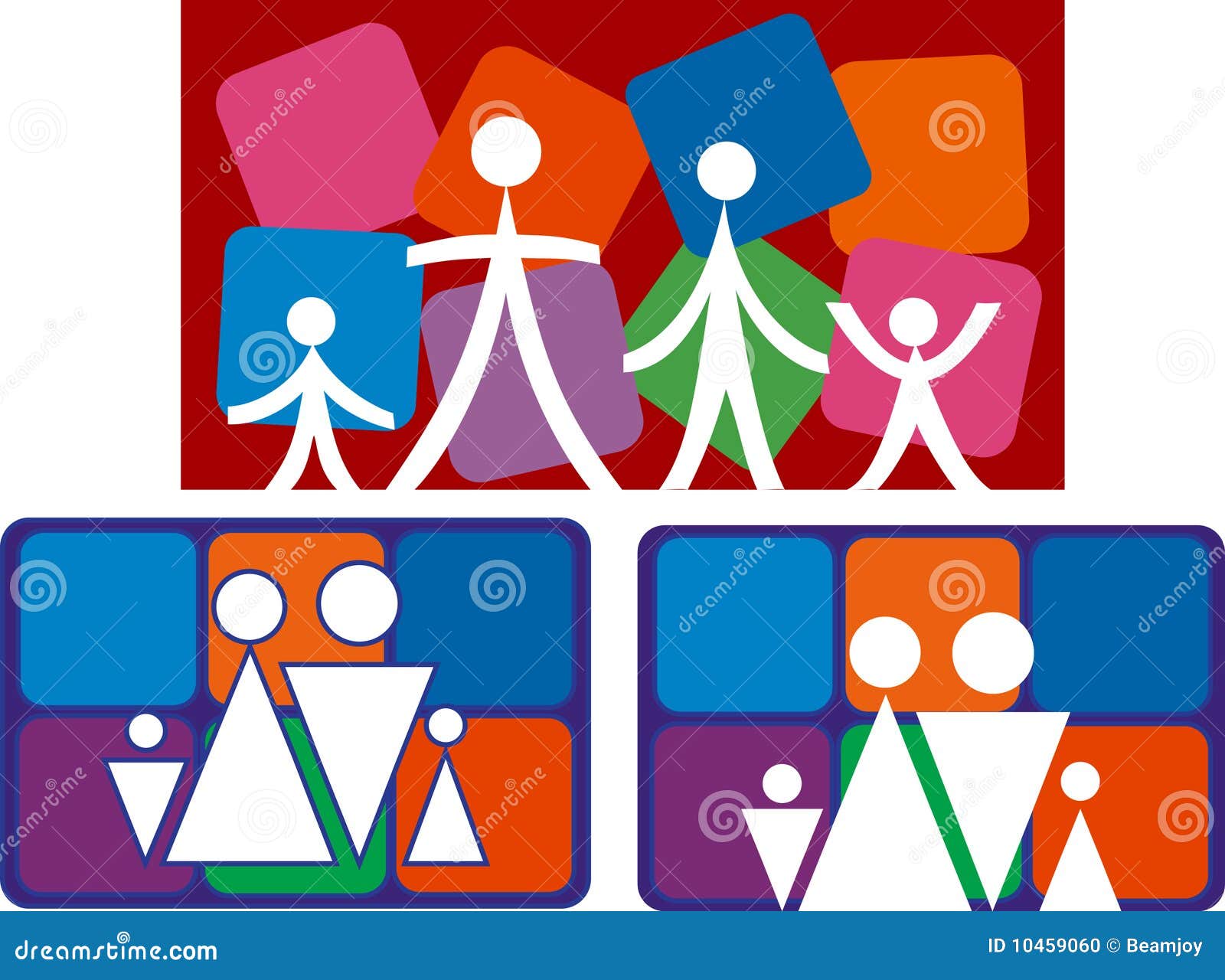 Family icons stock vector. Illustration of series, badge - 10459060