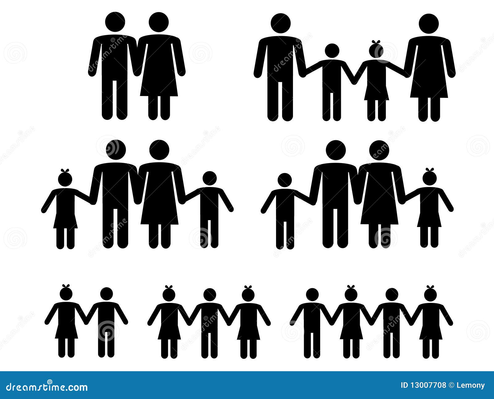 Family Icons Pictograms Cartoon Vector | CartoonDealer.com #46345893
