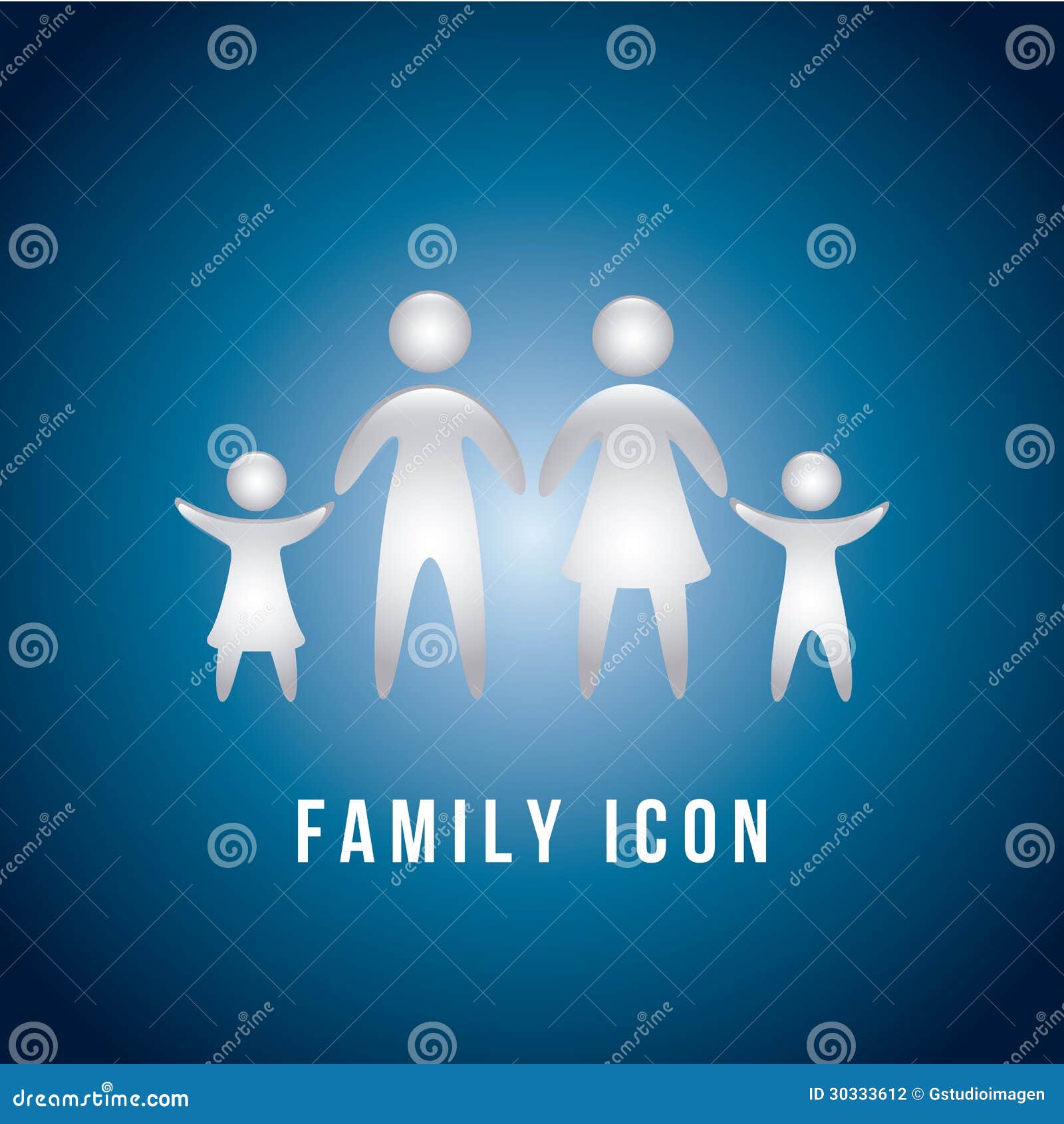 Family icons stock vector. Illustration of member, blue - 30333612