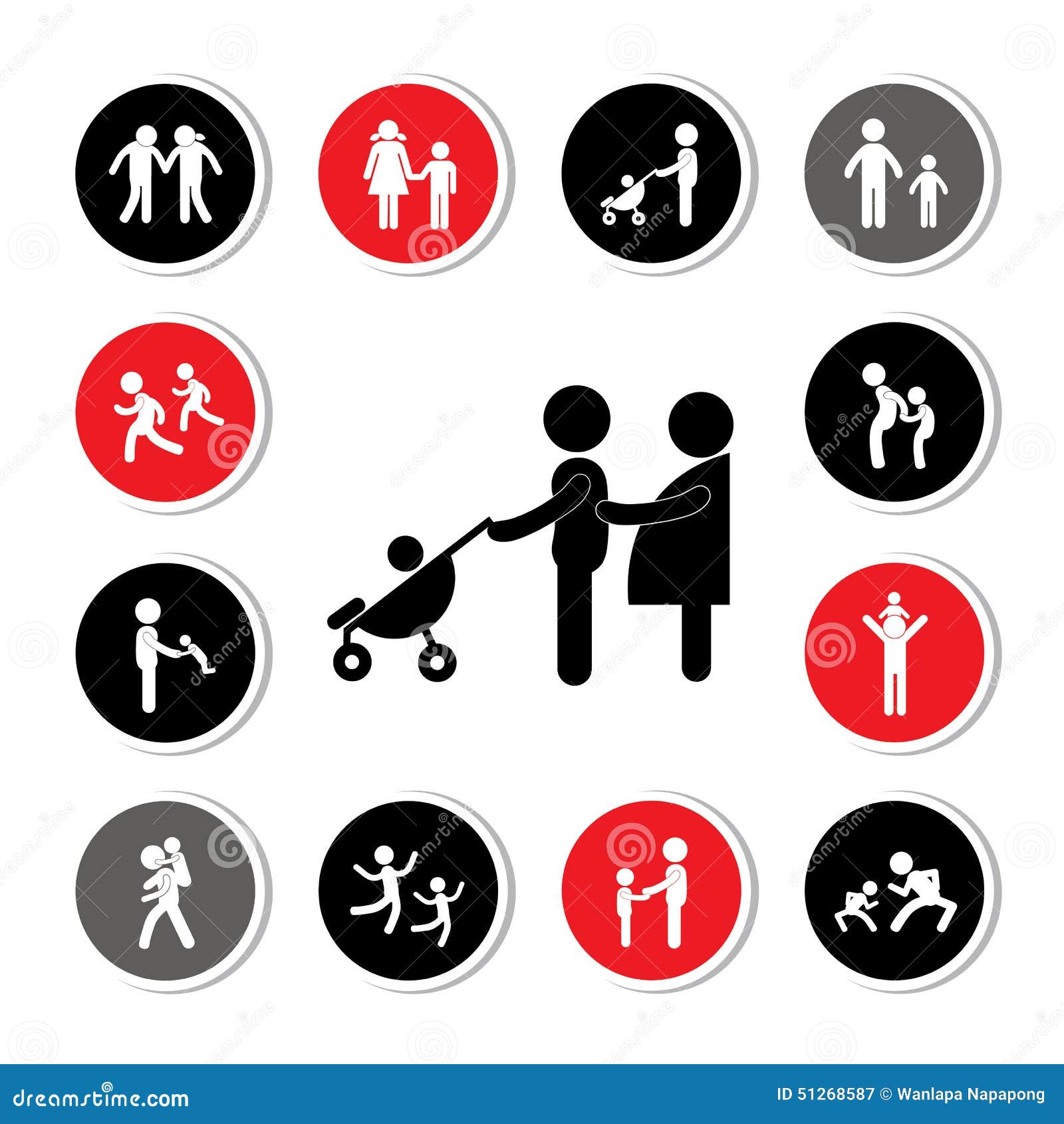 Family idol symbol stock vector. Illustration of adult - 51268587