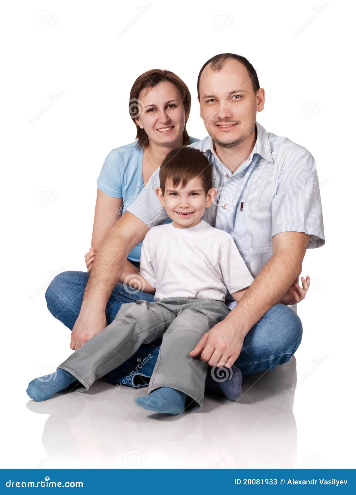 The Family, Isolated on White Stock Image - Image of color, female ...