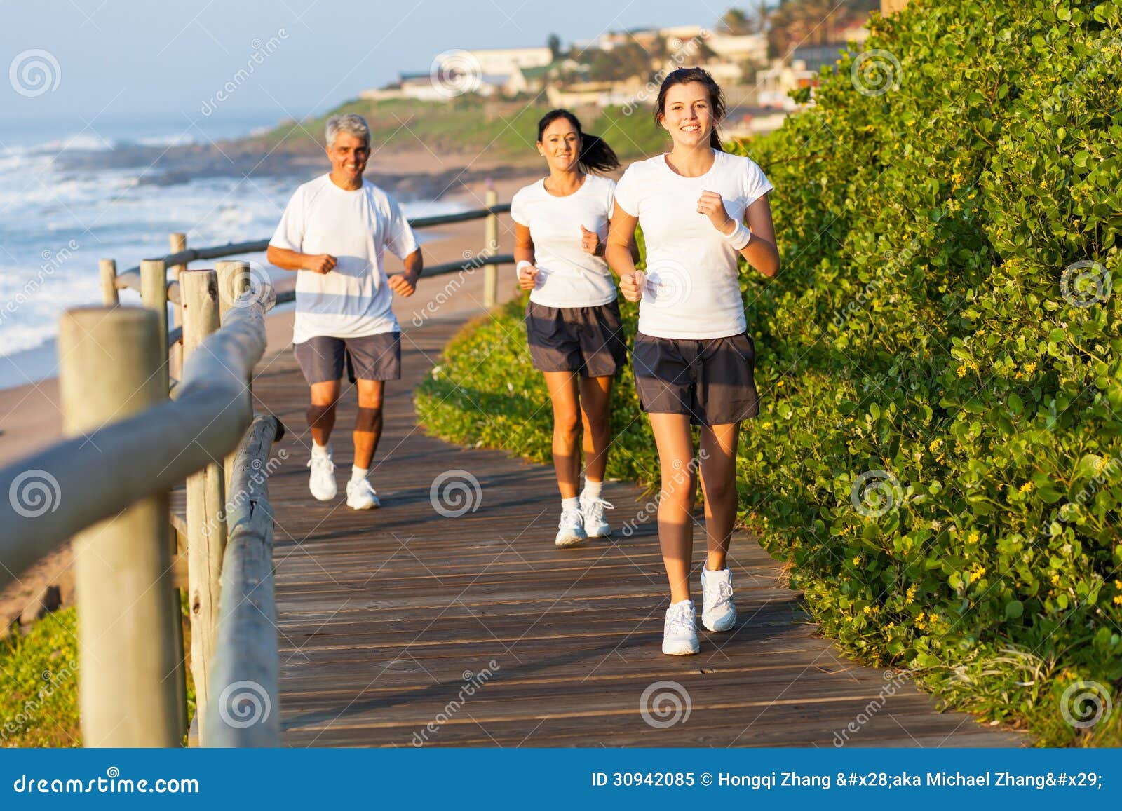Family jogging beach stock image. Image of lifestyle - 30942085