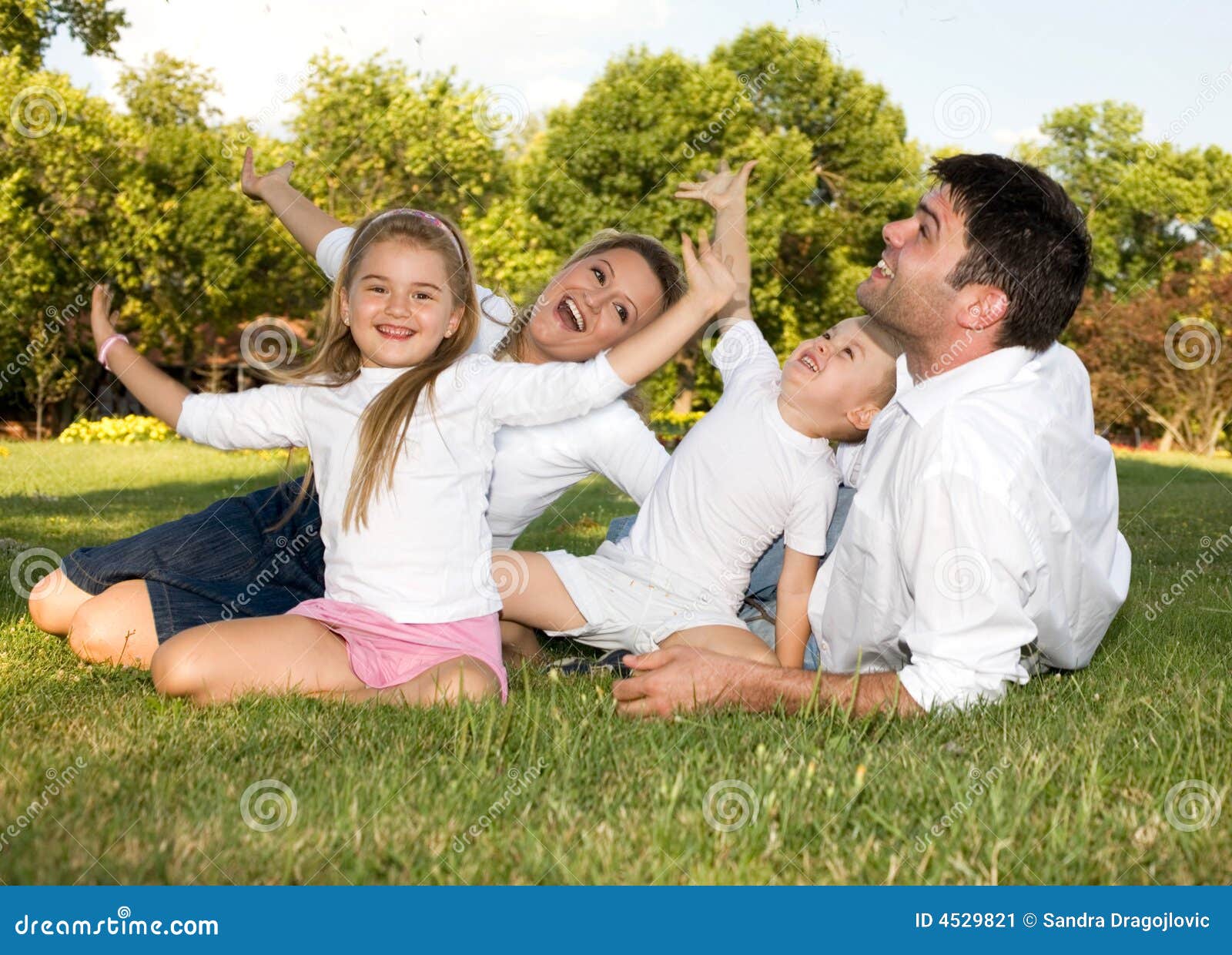 Family joy stock image. Image of casual, girls, activities - 4529821
