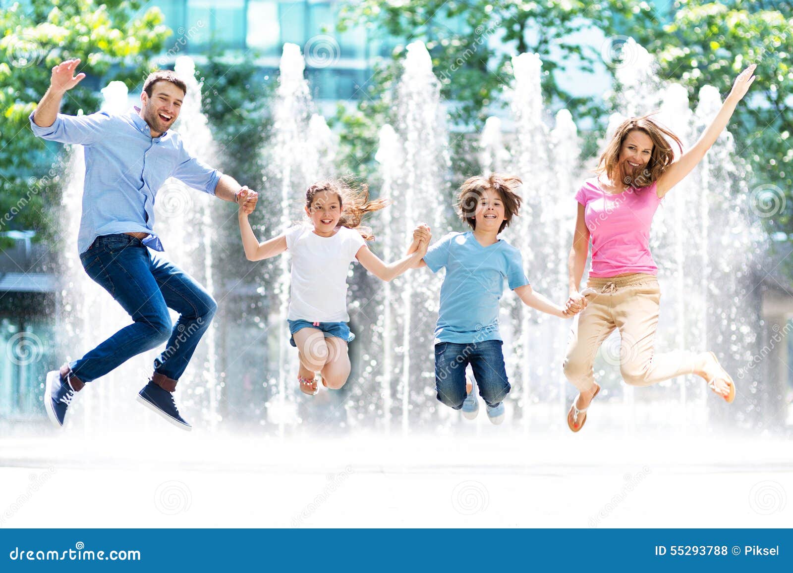 Family jumping stock photo. Image of family, carefree - 55293788