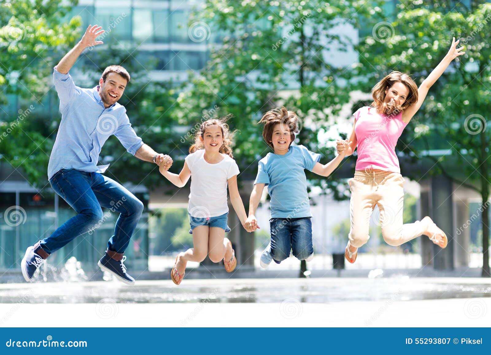 Family jumping stock image. Image of happy, lifestyle - 55293807