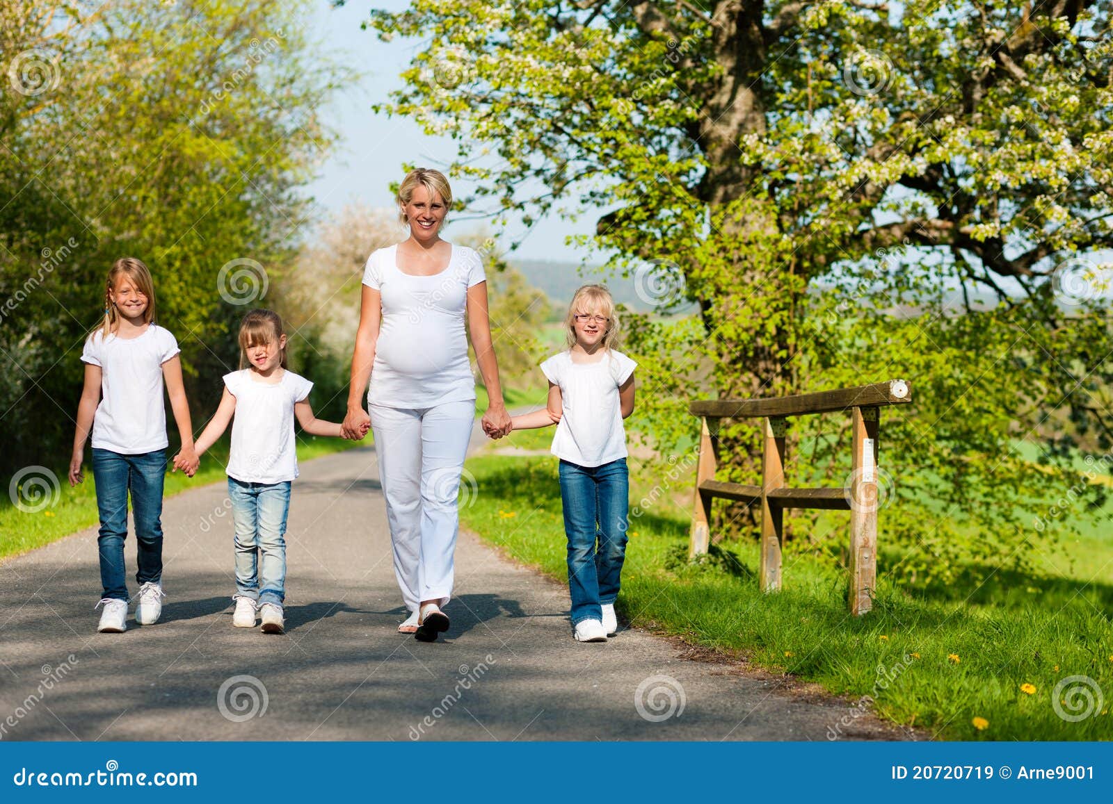 Mother Walking At Home With Child Standing On Her Feet Stock Photo ...
